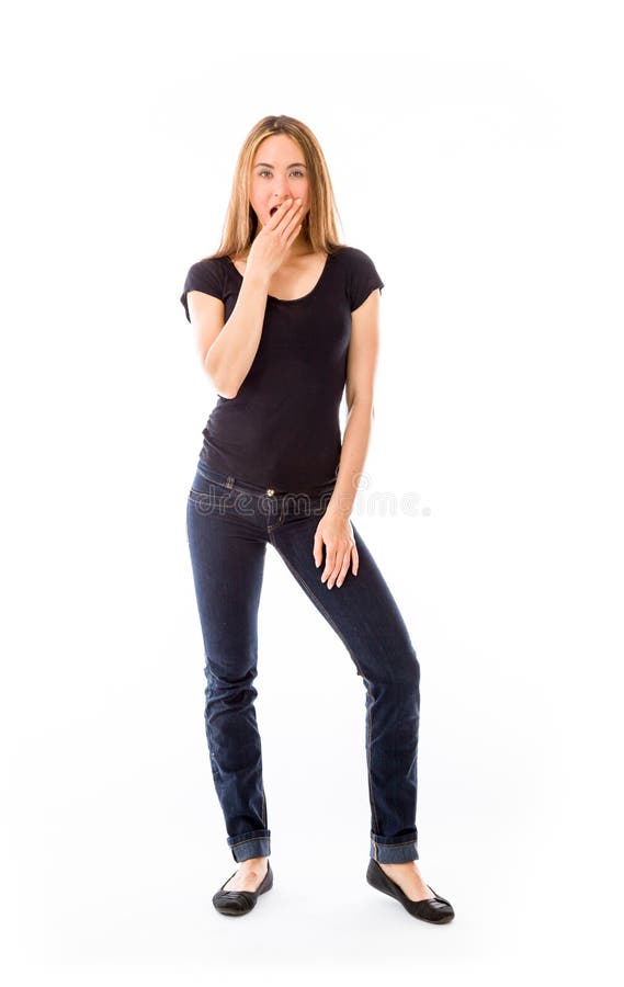 Model Isolated on Plain Background Sorry Mistake Stock Photo - Image of ...