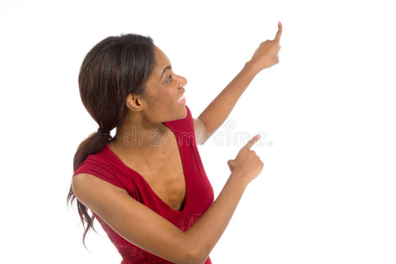 Model isolated pointing stock photo. Image of cute, beautiful - 54662738