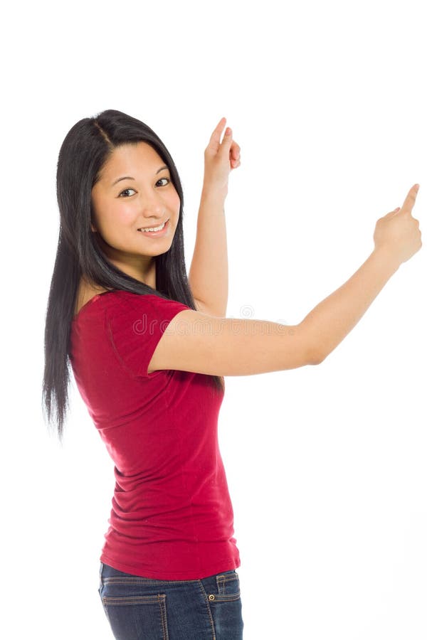 Model isolated pointing stock image. Image of casual - 55167417