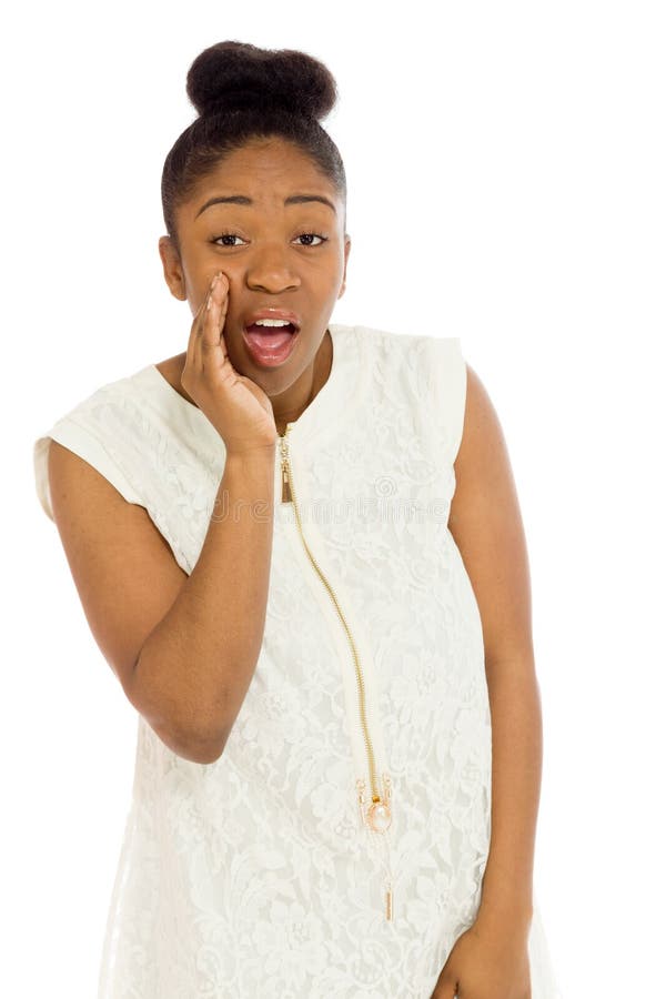 Model Isolated Talking Shouting Voice Stock Photo - Image of people ...