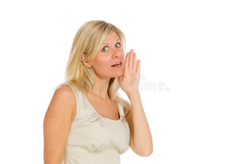 Model Isolated Talking Shouting Voice Stock Photo - Image of opinion ...