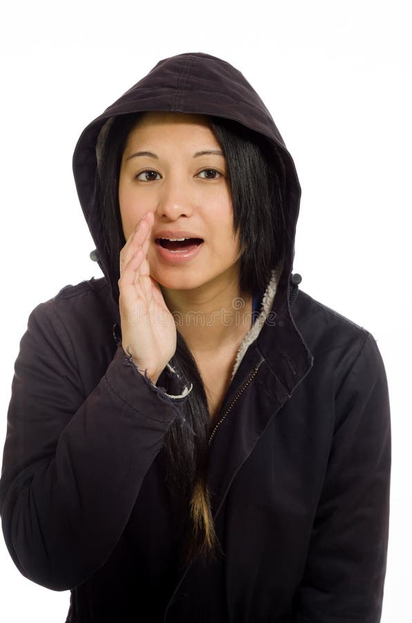 Model Isolated Talking Shouting Voice Stock Image - Image of portrait ...