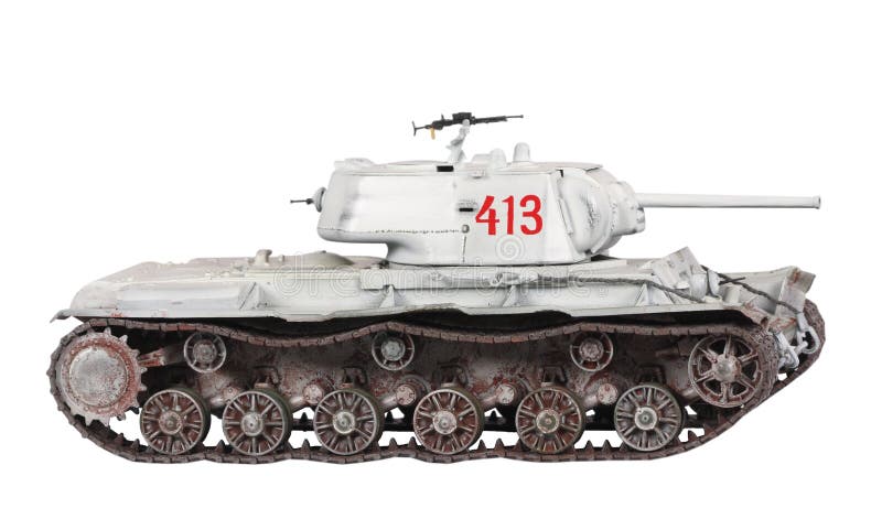 Model of KV-1 tank stock photo. Image of hobby, army, armour - 6888432