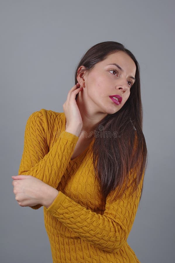 Model lady posing 3 stock image. Image of glamor, luxury - 83502187