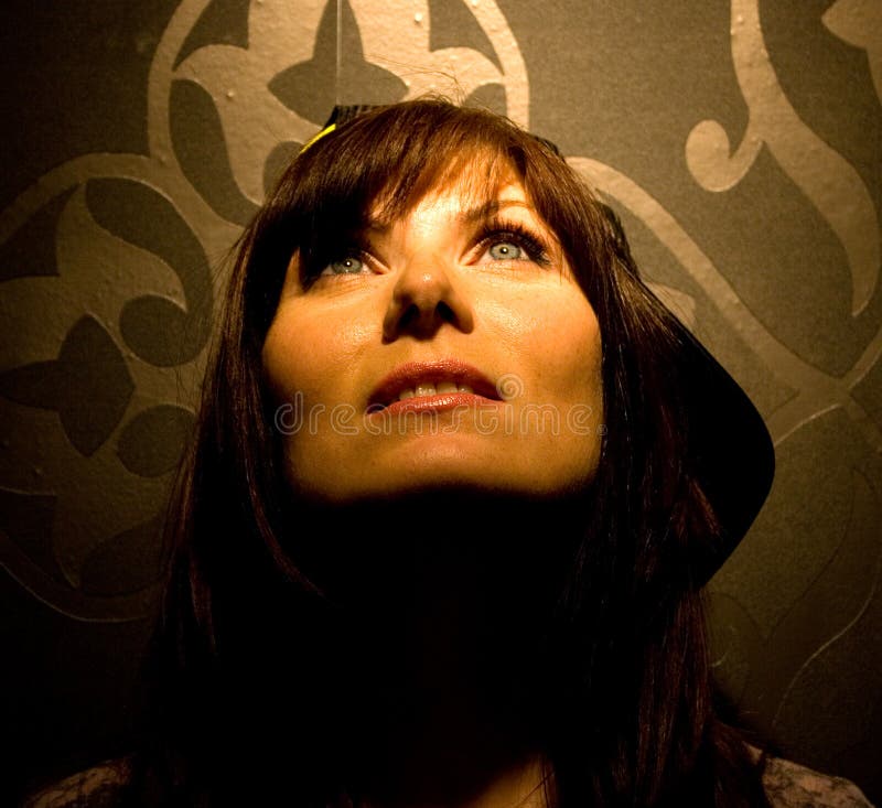 Model looking up stock photo. Image of female, adult - 12180014