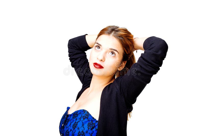 Model looking up stock image. Image of individuality - 53617267