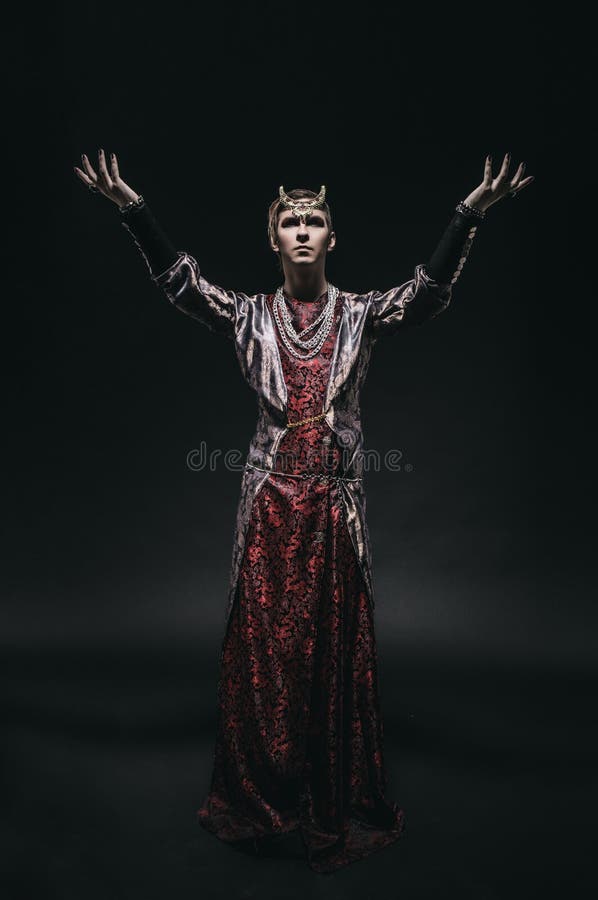 Model Man in Fantasy Costume Stock Photo - Image of mysterious, costume ...