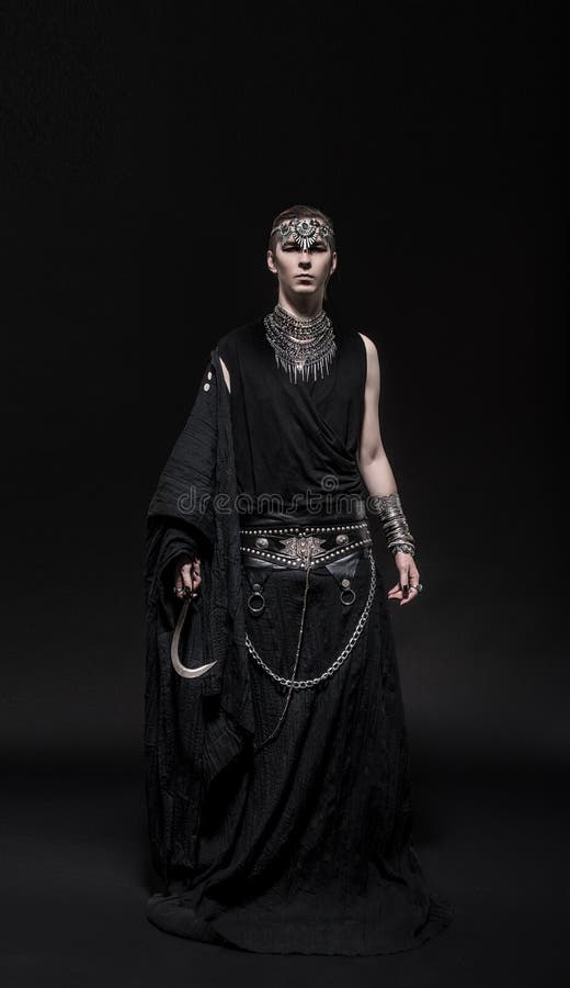 Model Man in Fantasy Costume Stock Photo - Image of mysterious, costume ...