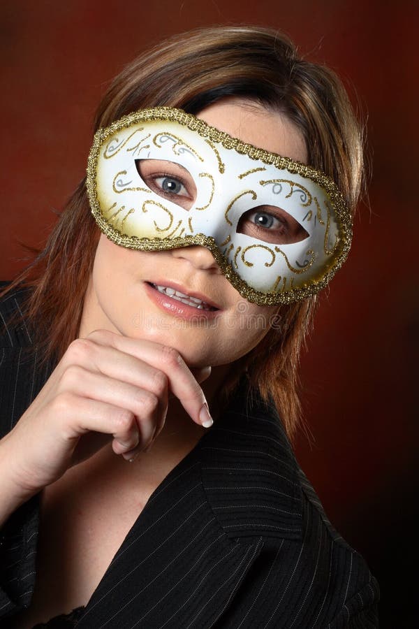 Model with a mask stock image. Image of beautiful, cute - 1440905