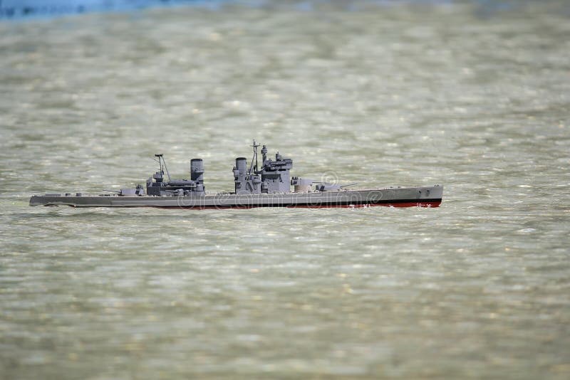 Model of the Military Boat in the Pool Stock Image - Image of wave ...