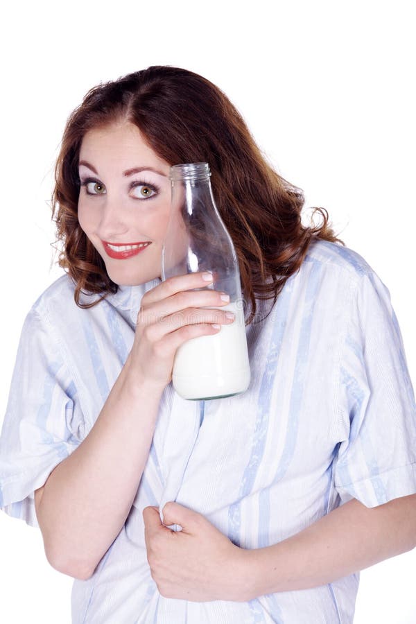 Model with milk stock image. Image of elegance, attractive - 38755457