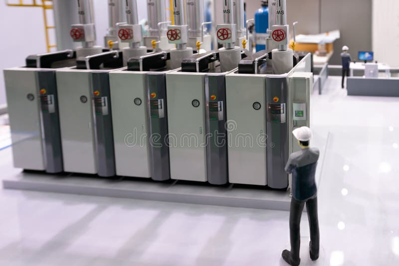 Model of Modern Industrial Boiler Room with Compressor Equipment ...