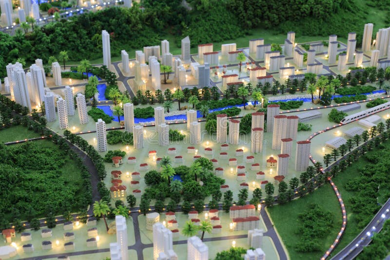 Model of Modern Living Areas Stock Image - Image of luxury, areas: 50892409