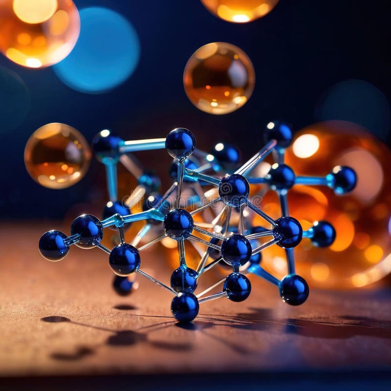 Model of Molecular Structure, Chemistry Representation of Molecule ...