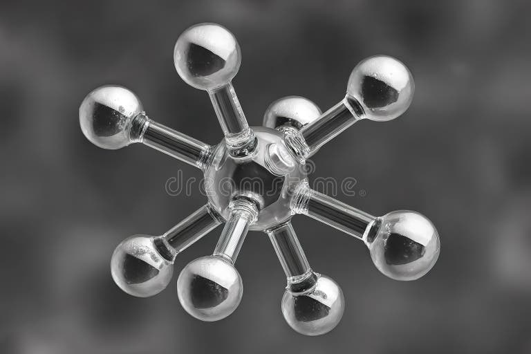 Model of a Molecular Structure Demonstrating Bonds and Atomic ...