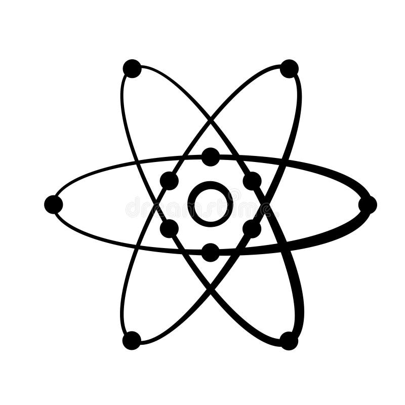The Model of a Molecule Atom Symbol Stock Vector - Illustration of ...