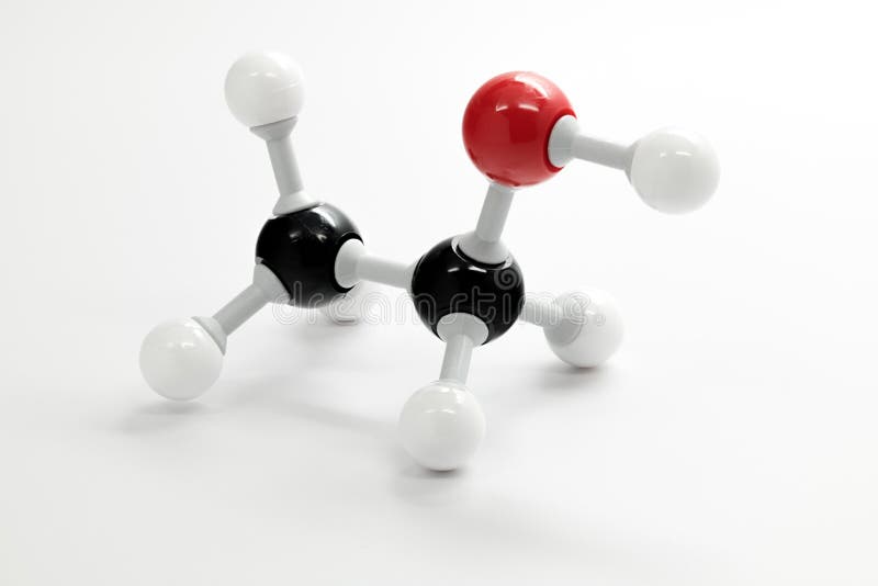 Ethanol Molecule Structure (C2H6O) Stock Photo - Image of research ...