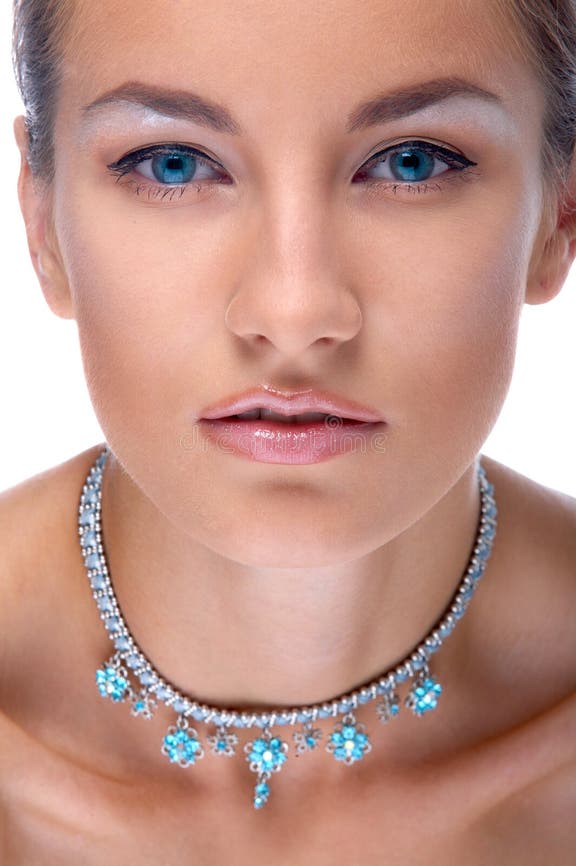 Model in necklace stock photo. Image of female, model - 6408988