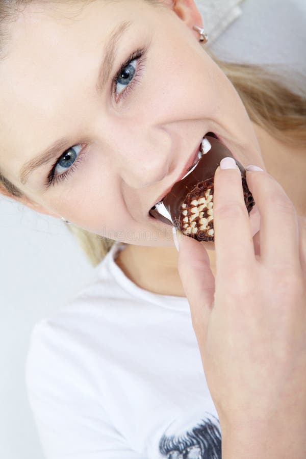 Model with nice teeth stock image. Image of morning, tooth - 39469097