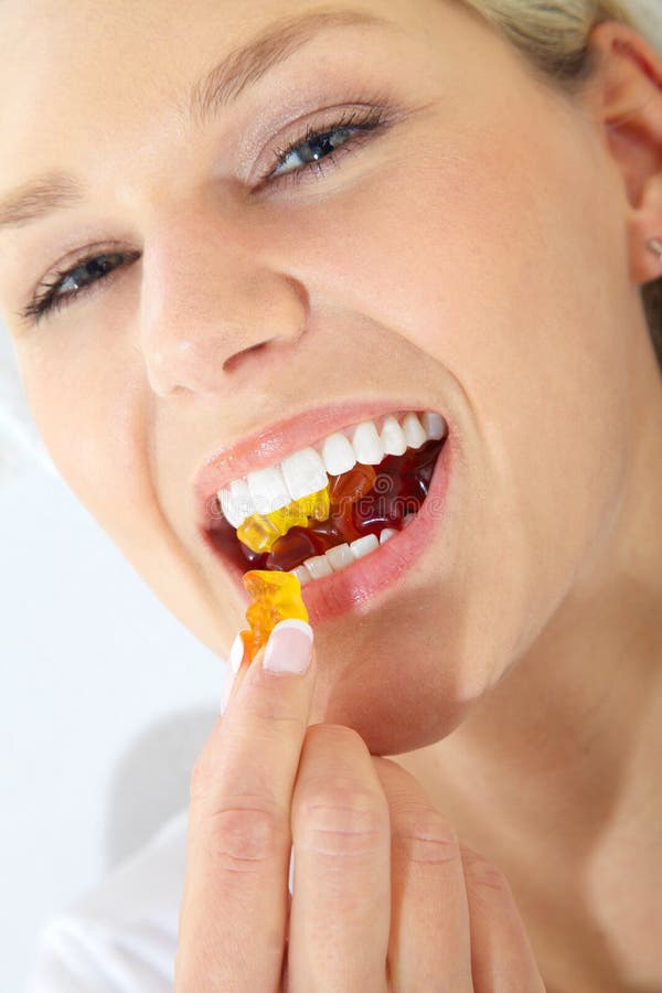 Model with nice teeth stock image. Image of dental, fresh - 39469101