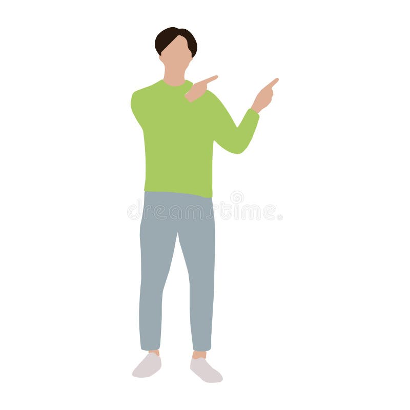 Faceless Flat Illustration of a Man Stock Vector - Illustration of ...
