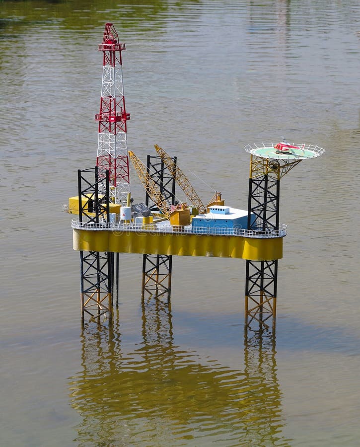 Oil and Gas Platform Standing in the Gulf or Offshore and Operation by ...