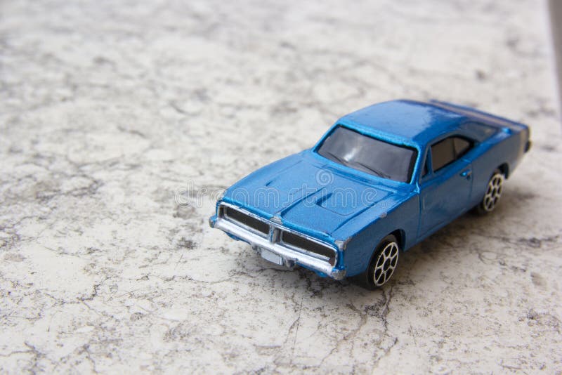 Model of old blue car stock photo. Image of transportation - 70610286