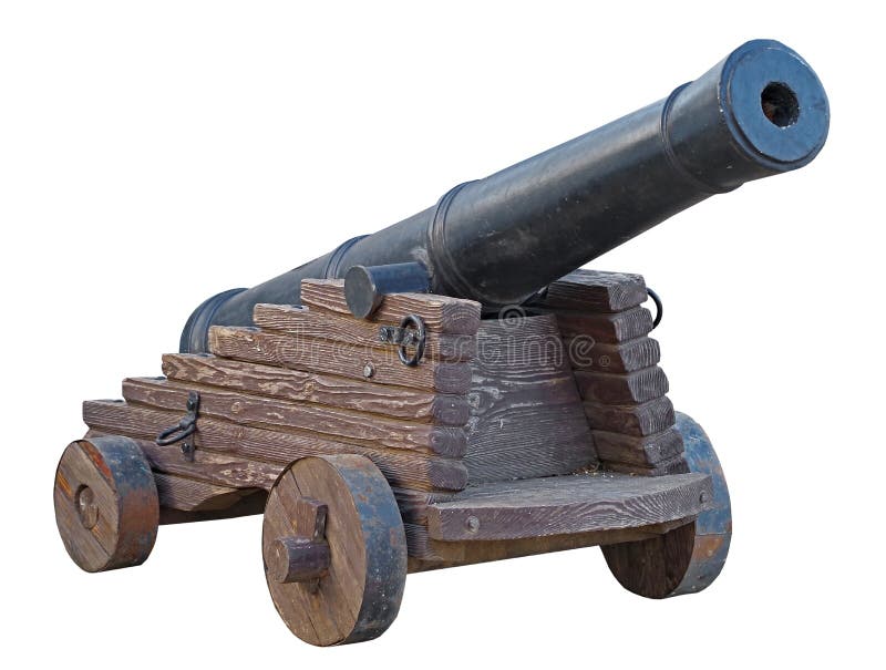 Model of old gun stock photo. Image of sailing, conflict - 108542842