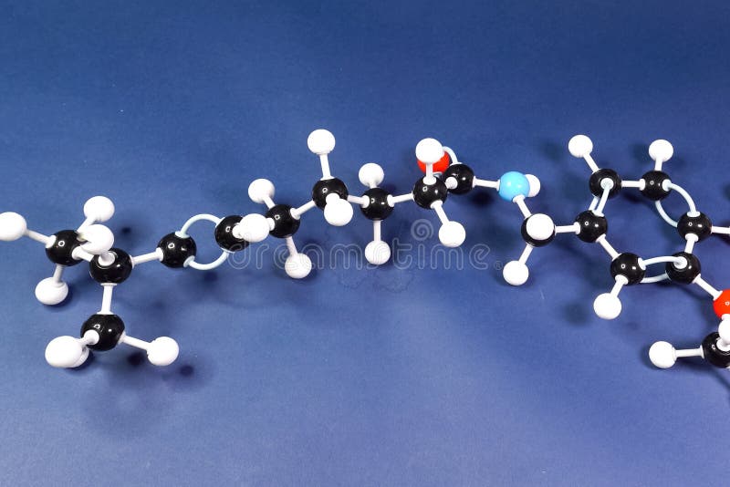 Model of an Organic Molecule Stock Photo - Image of biology, board ...