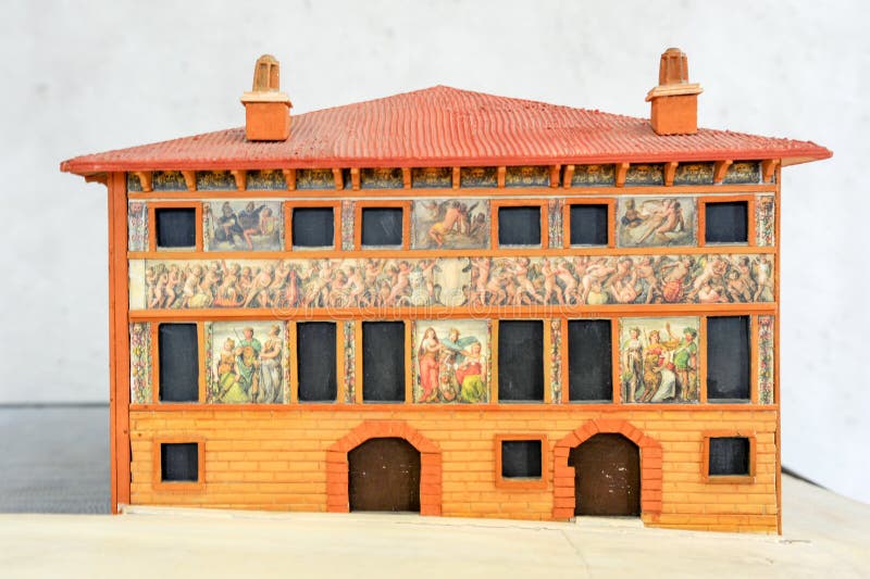 Model of a Painted House at Verona Stock Photo - Image of retro, lovely ...