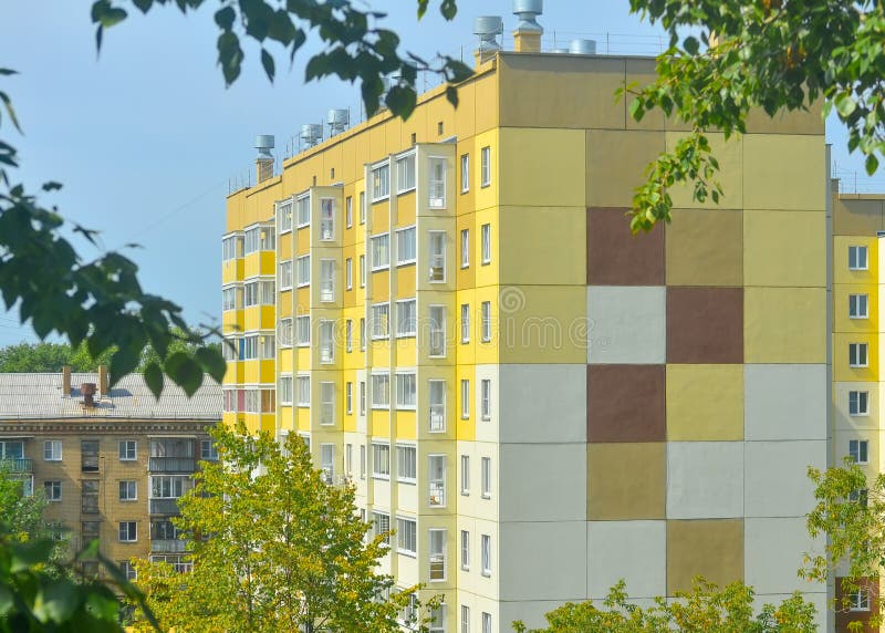 Model Panel Apartment Building in a Residential Block Stock Image ...