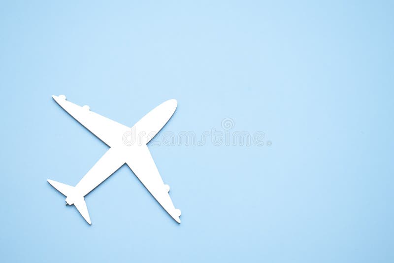 Model of Passenger Plane on Blue Background Stock Photo - Image of blue ...