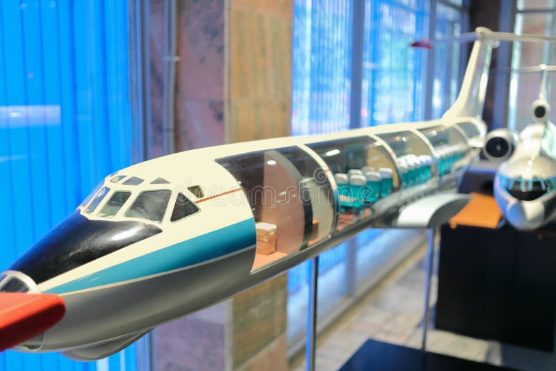 Model of Passenger Plane in Soviet Stock Photo - Image of transport ...