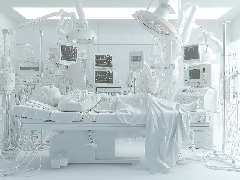 Model Patient Receiving X-ray Treatment with X-ray Scanner Stock Image ...