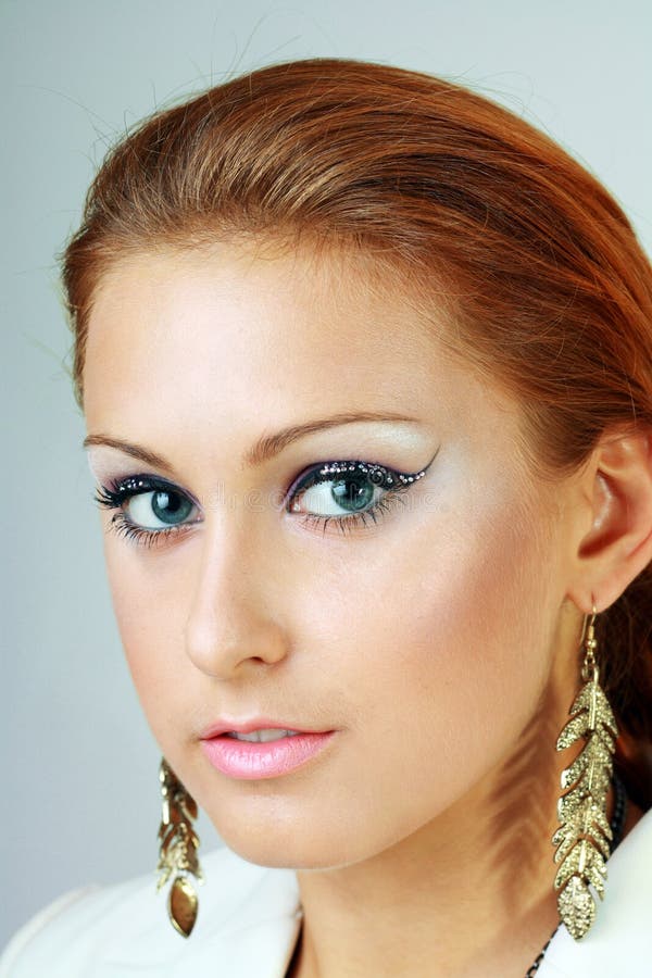 Model with perfect make up stock image. Image of attractive - 26087559