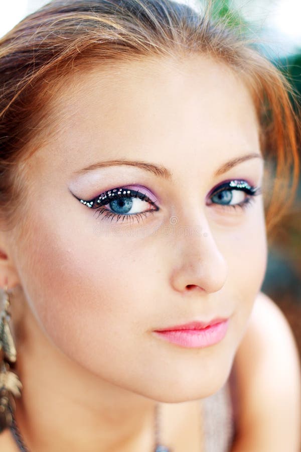 Model with perfect make up stock image. Image of female - 26701603