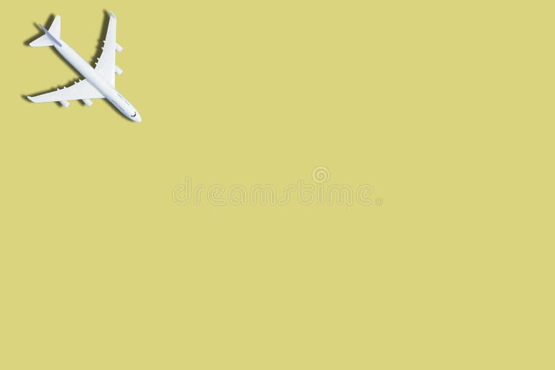 Model Plane,airplane on Green Color Background. 3d Rendering Stock ...