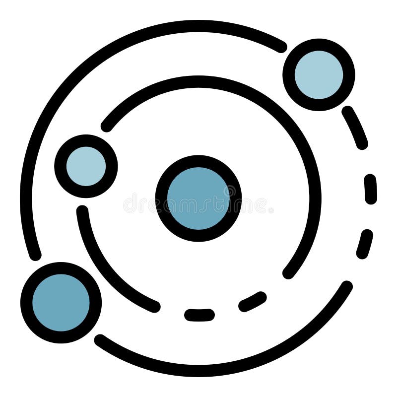 Model of Planetary Motion Icon Color Outline Vector Stock Vector ...