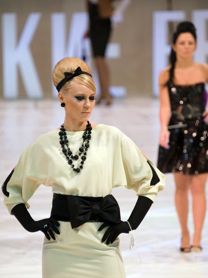 Model on podium editorial stock image. Image of glamour - 13457204