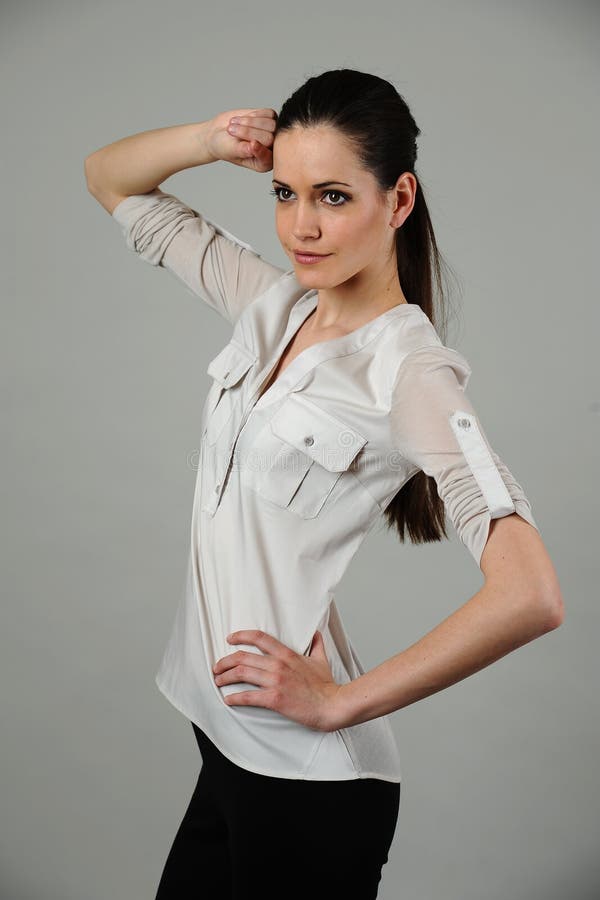 Model posing stock photo. Image of confident, full, beauty - 33067834