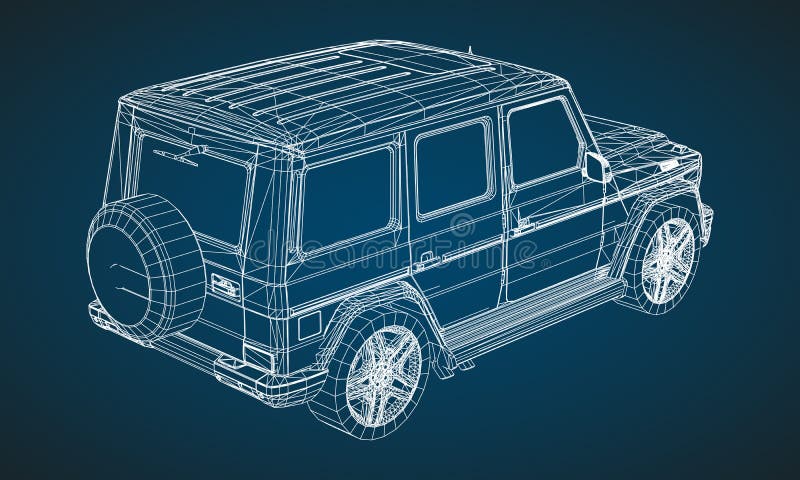 4wd Black White Drawing Stock Illustrations – 62 4wd Black White ...