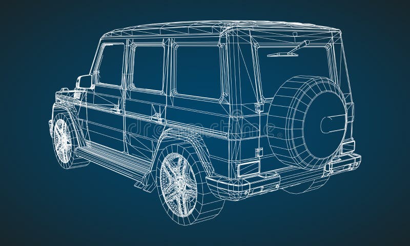 4wd Black White Drawing Stock Illustrations – 62 4wd Black White ...