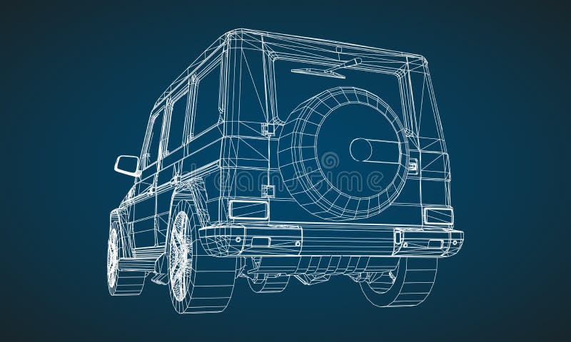 4wd Black White Drawing Stock Illustrations – 62 4wd Black White ...