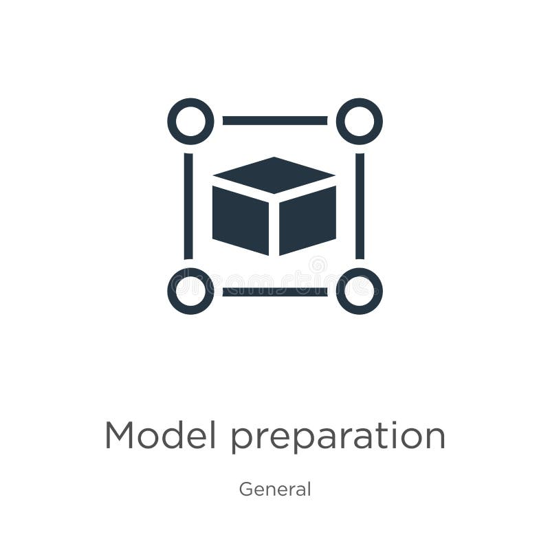 Model Preparation Icon in Trendy Design Style. Model Preparation Icon ...