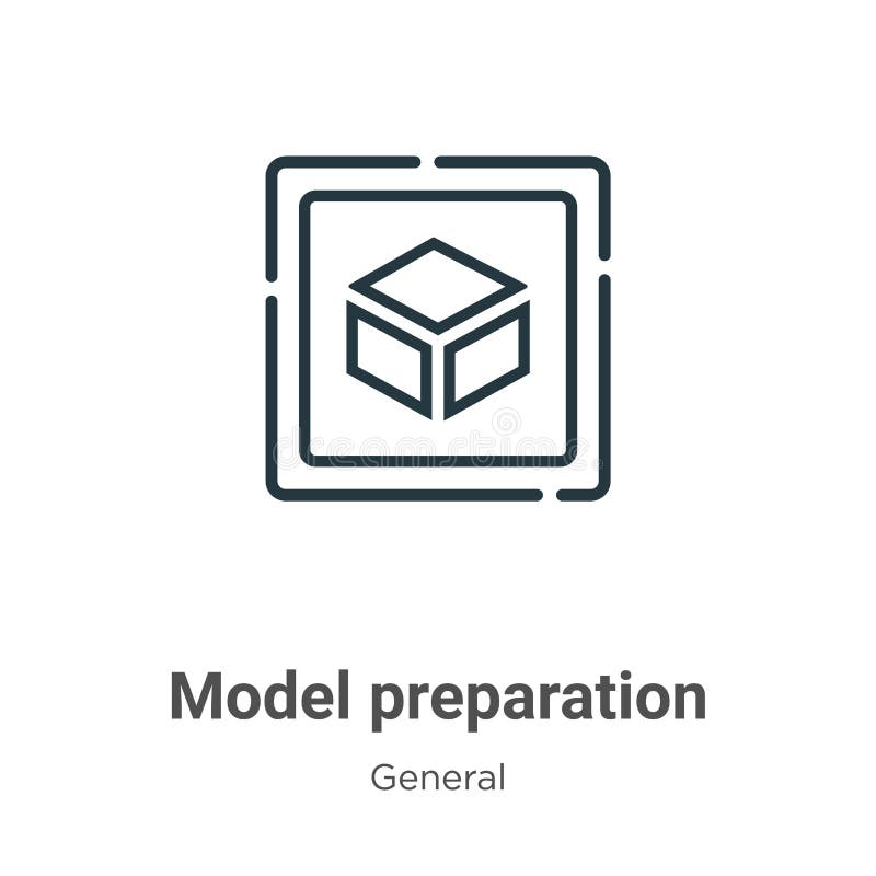 Model Preparation Icon in Different Style Vector Illustration. Two ...