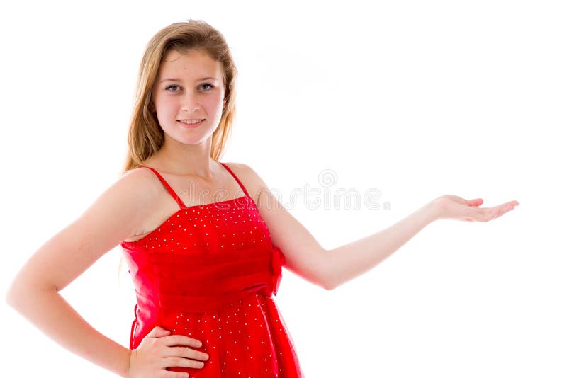 Model Presenting Showcasing with Hand Stock Image - Image of student ...