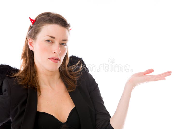 Model Presenting Showcasing with Hand Stock Photo - Image of female ...