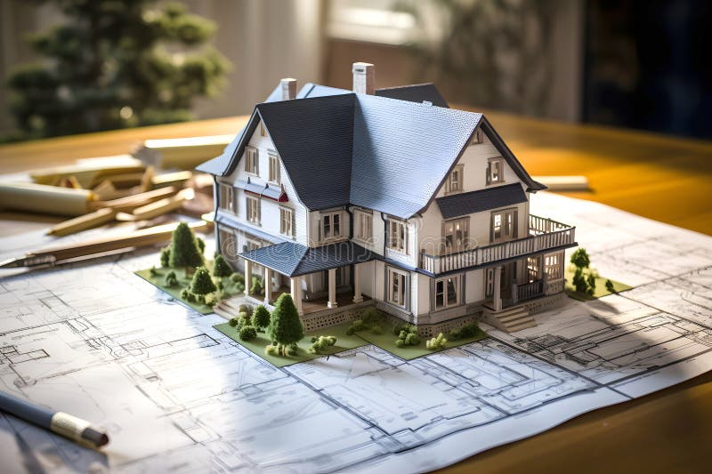 Model of a Private Residential Building with Drawings and Plans on the ...