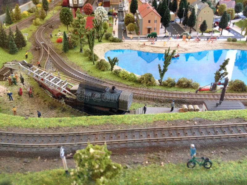 Model railroad editorial stock image. Image of electricity - 73514734