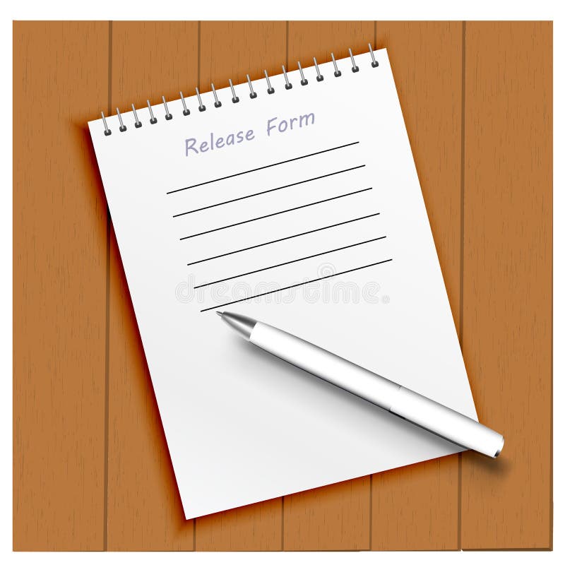Model Release Form or a Property Release Stock Vector - Illustration of ...